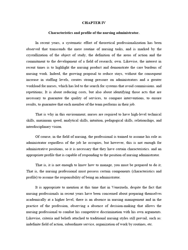 Characteristics of Nursing Administration | PDF | Nursing | Knowledge