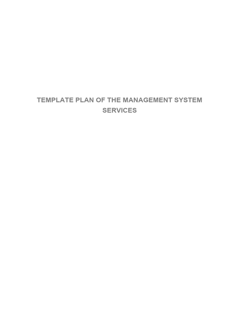 Service Management System Plan TEMPLATE (ISO-20000) | PDF | Audit | Risk