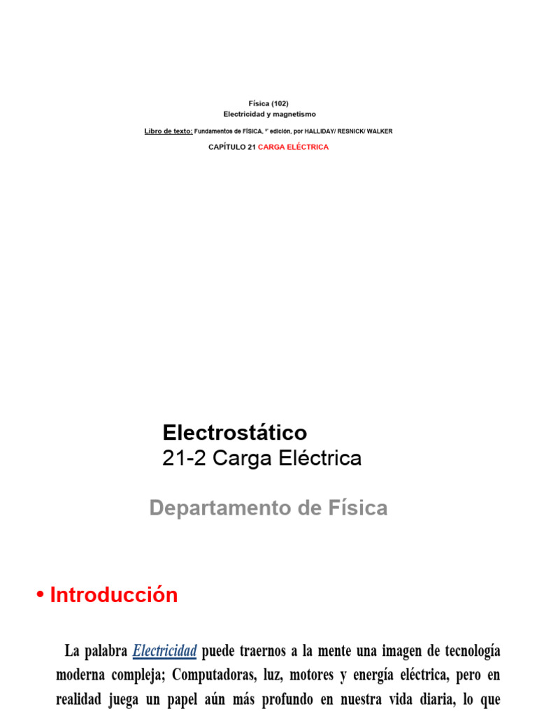 Fundamentos de Carga Eléctrica y Electrostática | PDF | Electricidad ...