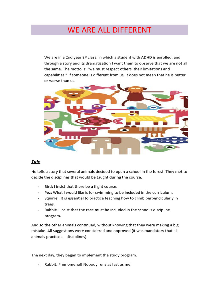 We Are All Different | PDF