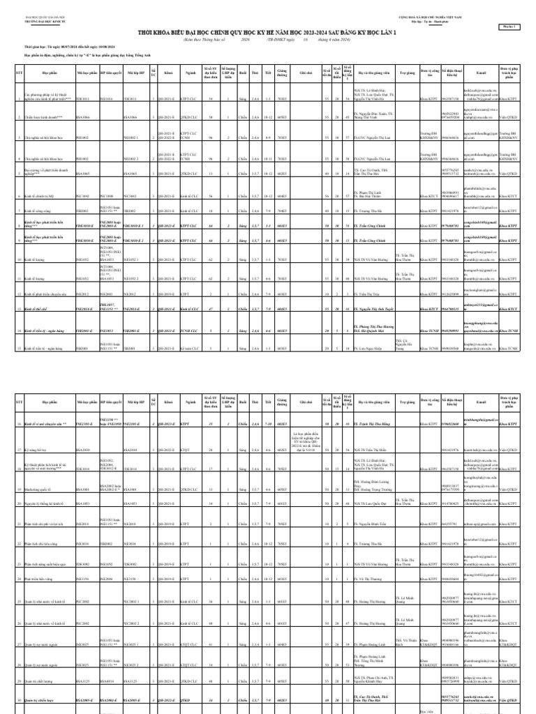 PL 1 - TKB Hoc Ky He, 2023-2024 Sau DKH Lan 1 | PDF