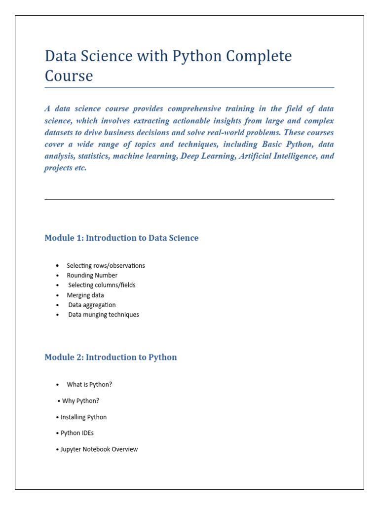 Data Science Complete Course | PDF | Machine Learning | Artificial Neural Network