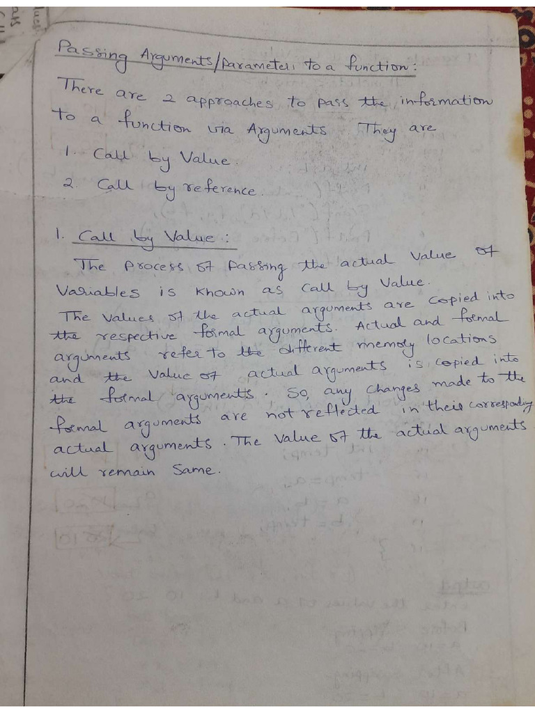 Call by Value & Call by Reference | PDF