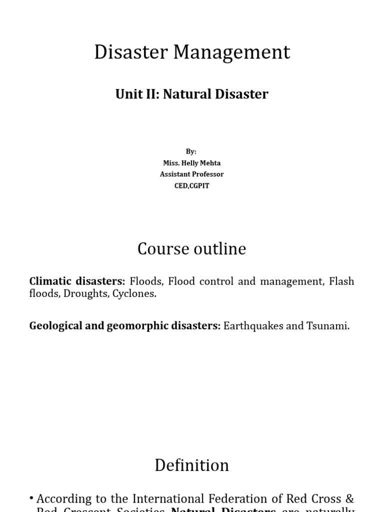 DM Unit II Natural Disaster | PDF | Flood | Cyclone