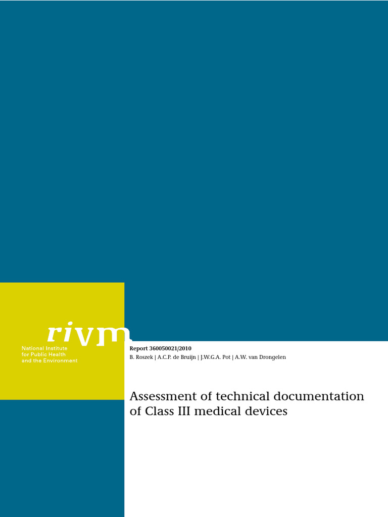 Assessment of Technical Documentation of Class III Medical Devices ...
