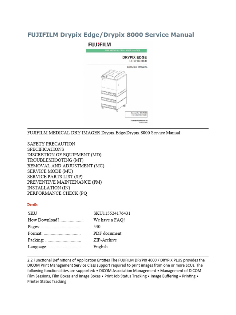 Drypix Printer | PDF | Printer (Computing) | Fujifilm