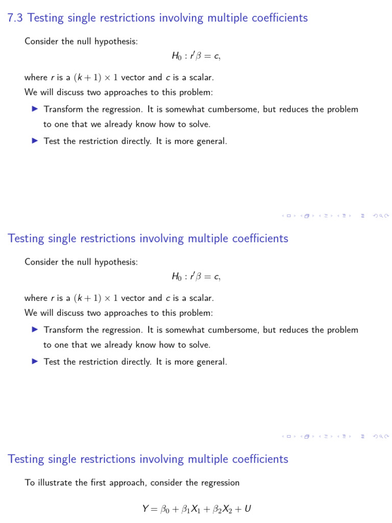 2024 1 Metrics 6 Multipleols 5 | PDF | Hypothesis | Null Hypothesis