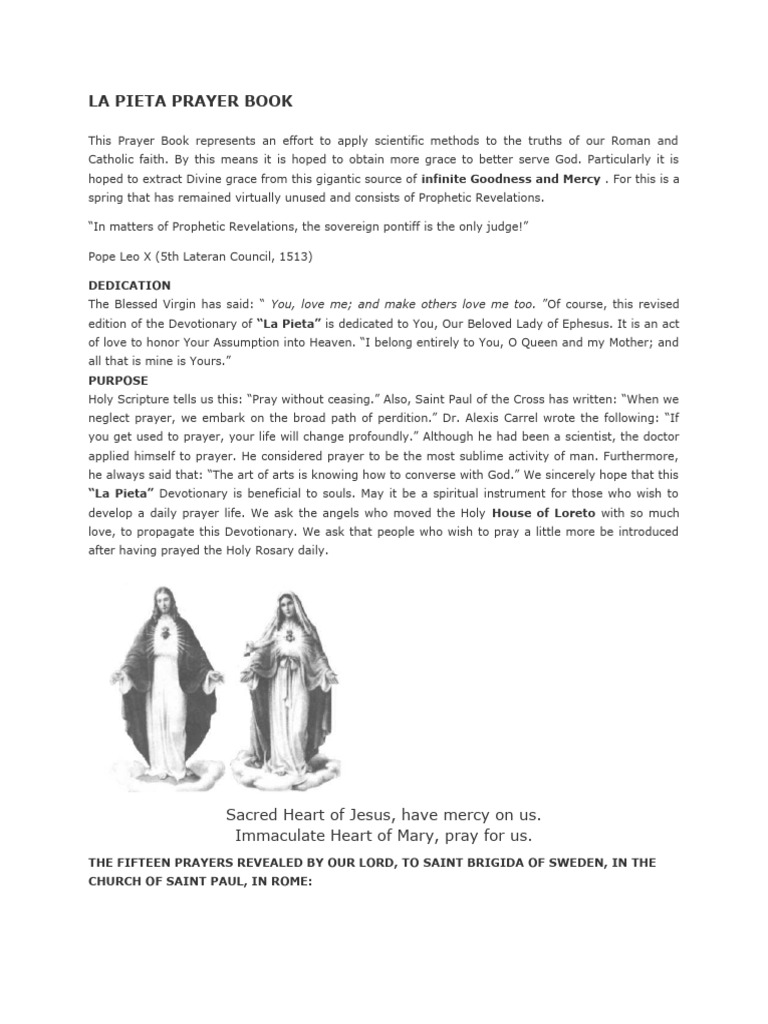 The Pieta Prayer Book | PDF | Indulgence | Prayer