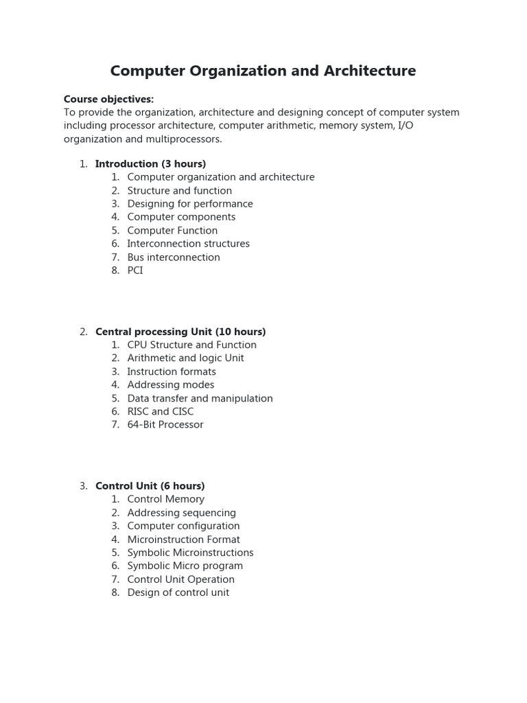 Computer Organization and Architecture | Download Free PDF | Central Processing Unit | Input/Output