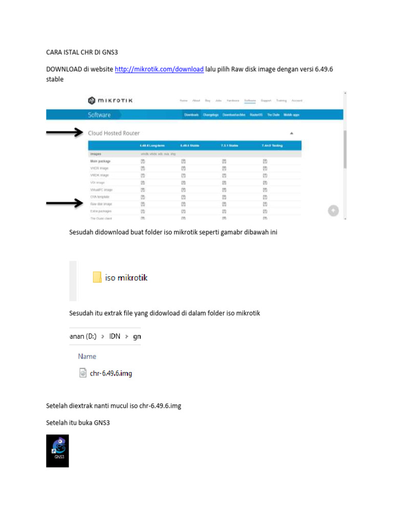 Cara Istal CHR Di GNS3 | PDF