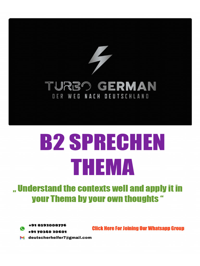 B2 Sprechen Thema | PDF
