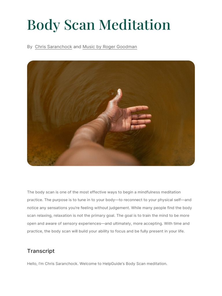 Body Scan Meditation | PDF | Breathing | Mindfulness