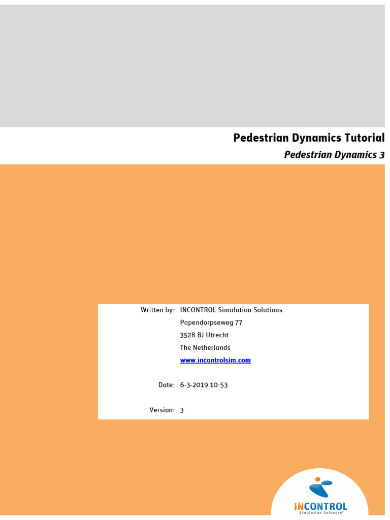 Pedestrian Dynamics Tutorial | PDF | Simulation | Page Layout