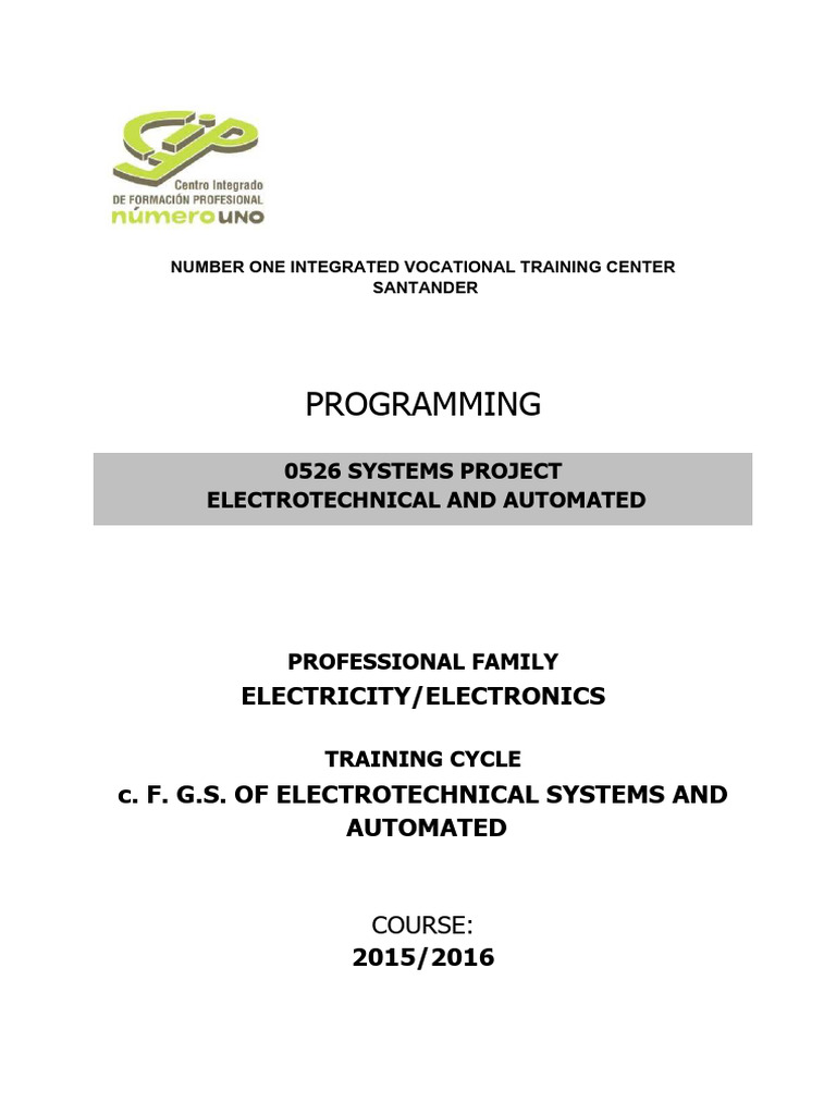 Electrotechnical Systems Project Module Guide | PDF | Electrical ...