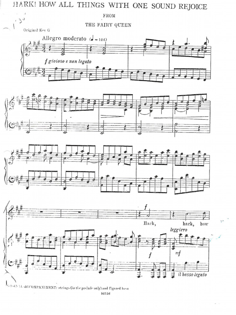 Hark! How All Things With One Sound | PDF