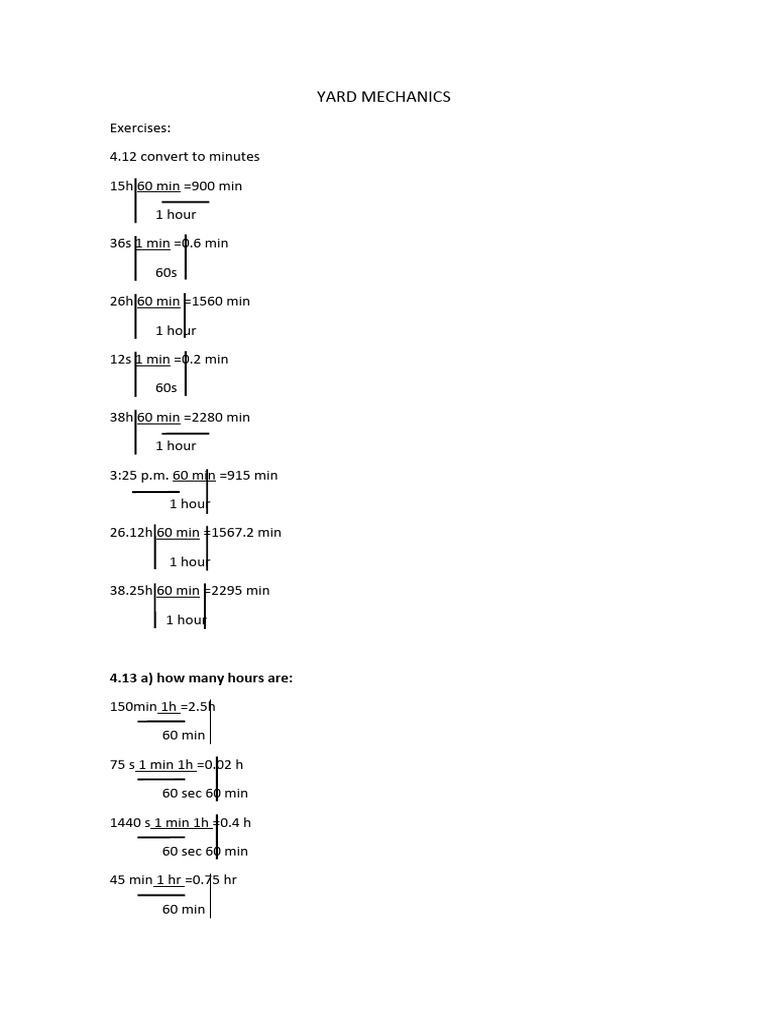 EXERCISES Automotive Mechanics Applied Mathematics | PDF | Mathematics ...