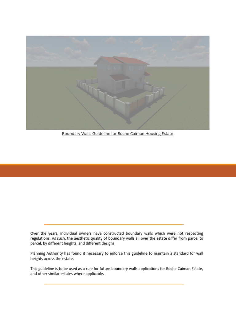 Roche Caiman Boundary Walls - Illustrated Guideline | PDF
