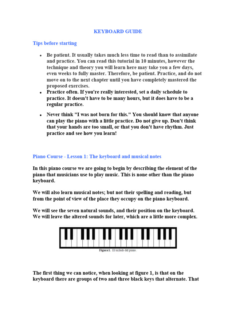 Keyboard Guide | PDF | Rhythm | Piano