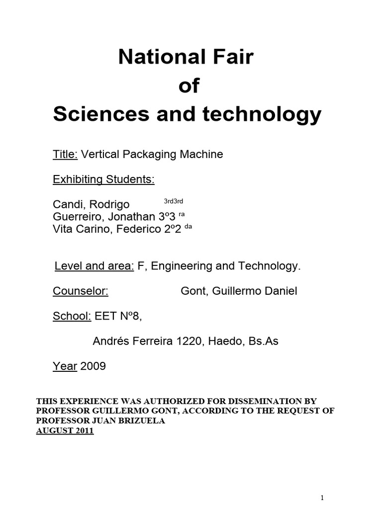 Vertical Packaging Machine Project Overview | PDF | Electric Motor | Valve