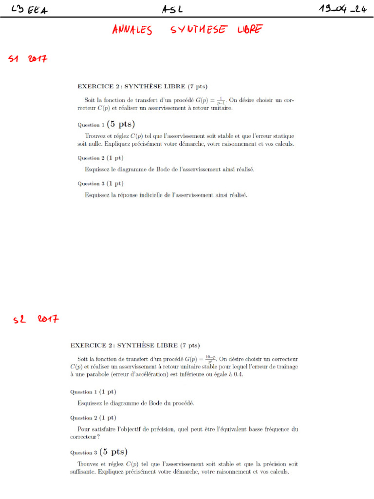 L3EEA ASL2 Annales ExerciceType1 | PDF