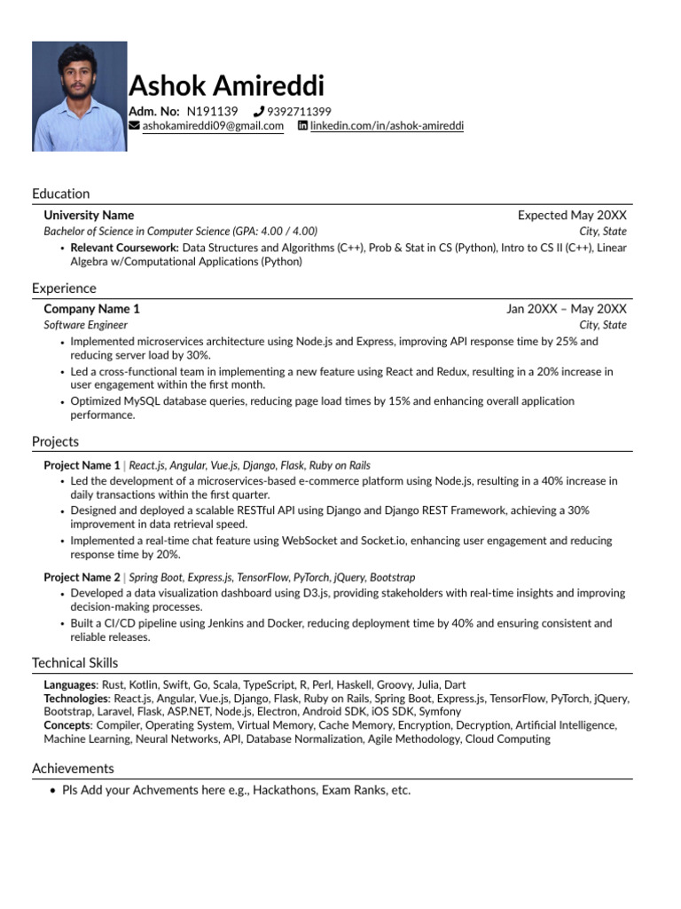 IIT Dhanbad Resume OnCampus | PDF | Ruby On Rails | Computer Engineering