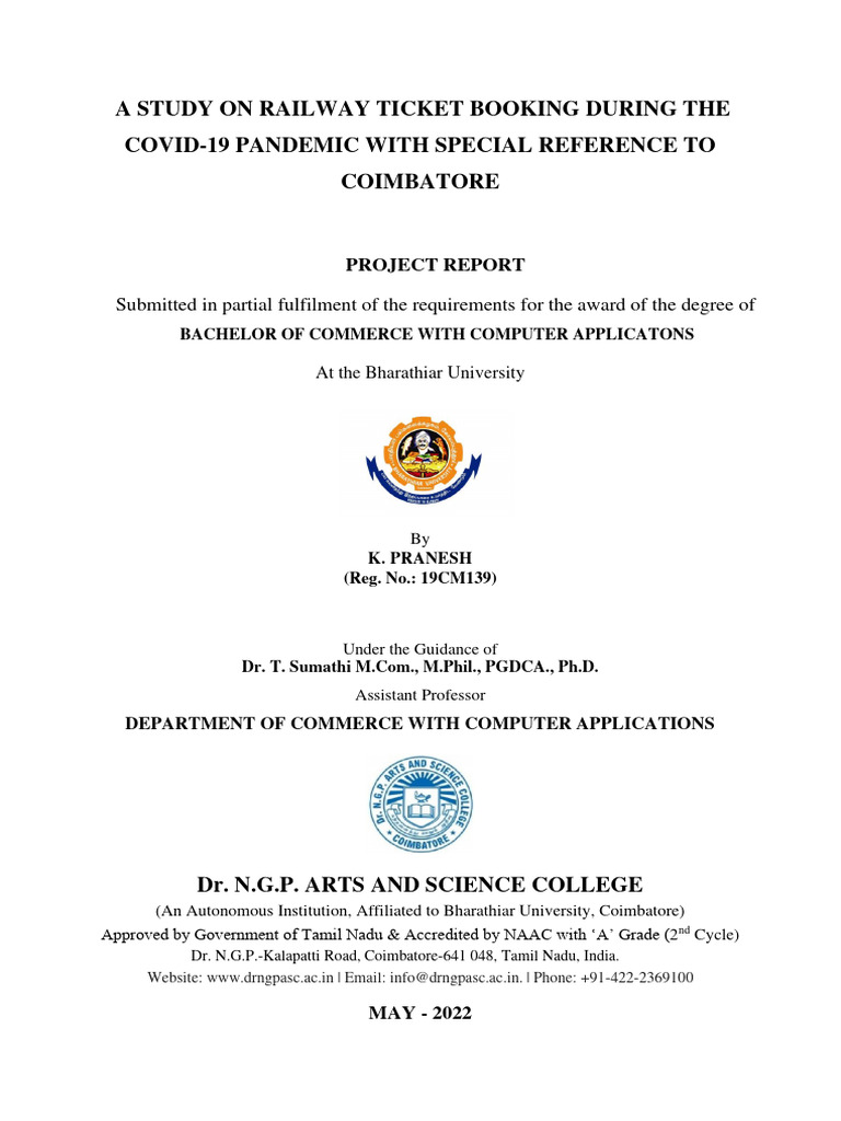 Final Pranesh III - B | PDF | Rail Transport