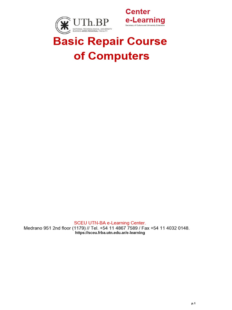 Basic Computer Repair Course | PDF | Personal Computers | Laptop