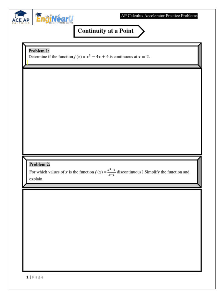 Continuity at A Point Written by Pakeeza | PDF | Function (Mathematics) | Applied Mathematics