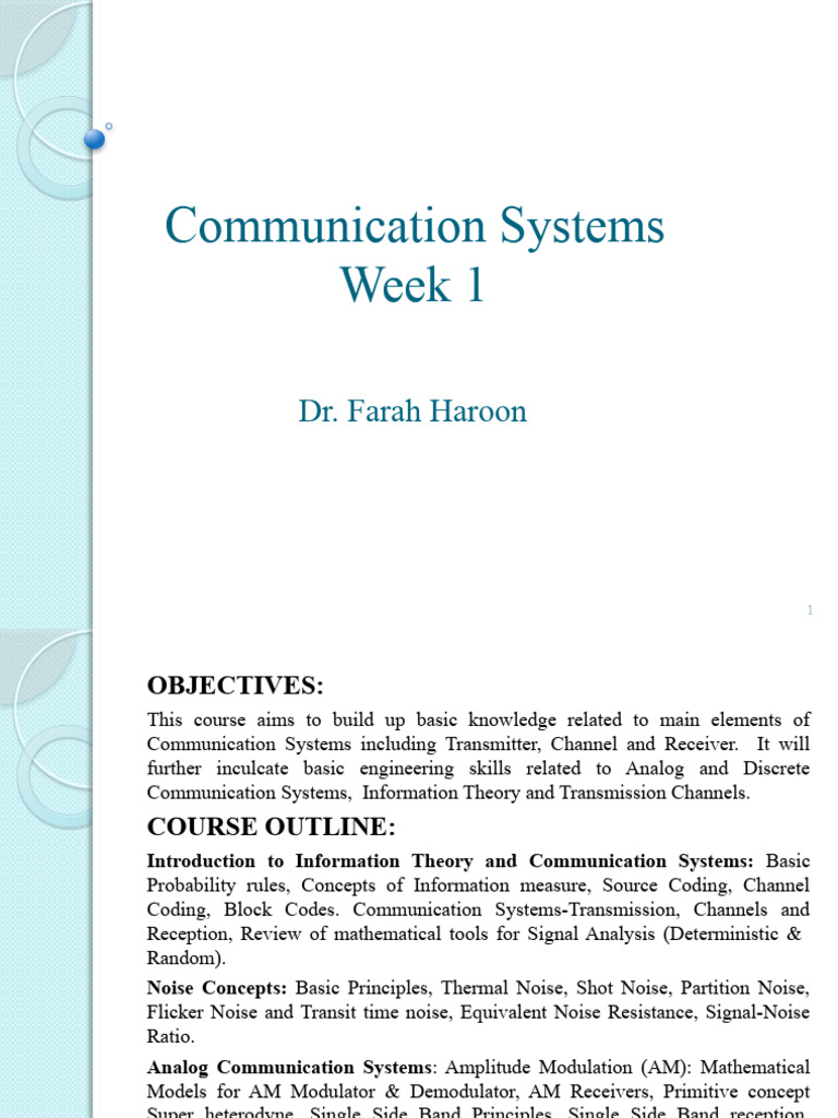 CS - Week 1 | PDF | Modulation | Telecommunications