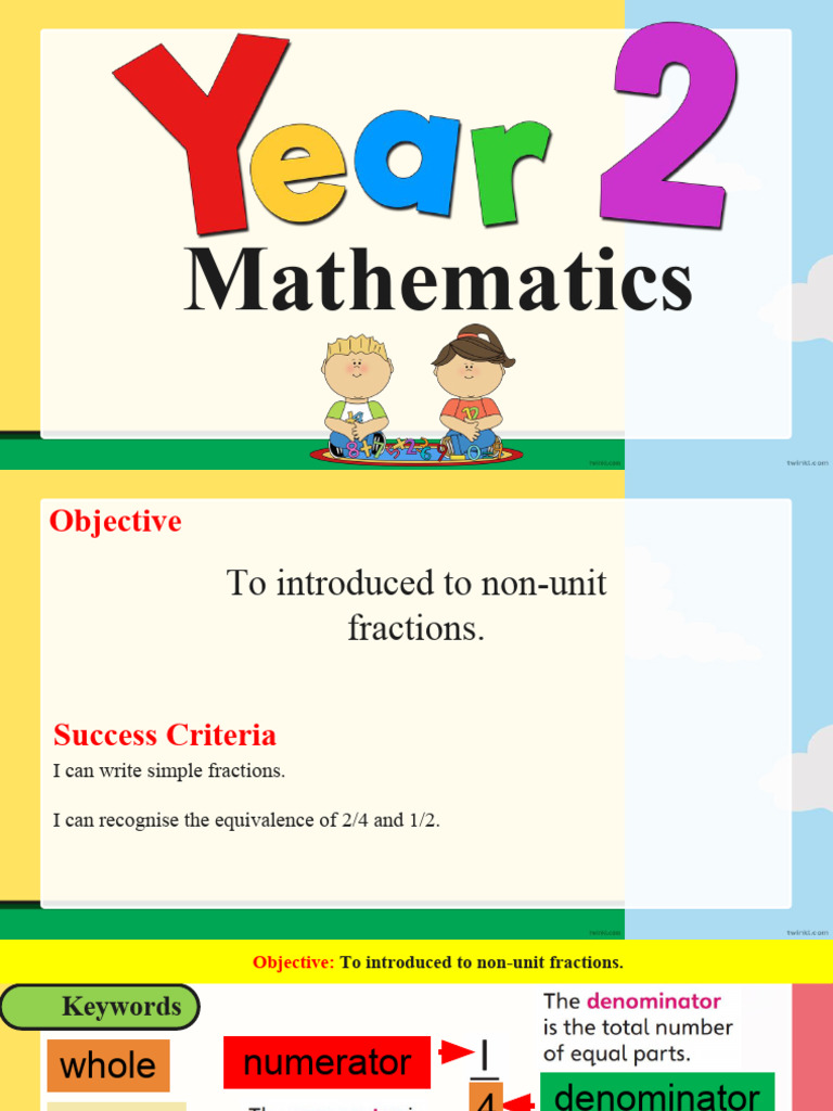 Maths T3 - W4 - L3 (Fractions - Non Unit Fraction) | PDF