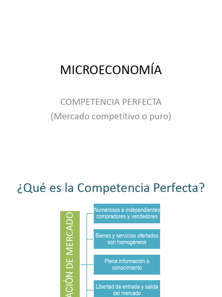 Competencia Perfecta | PDF | Mercado (economía) | Competencia perfecta