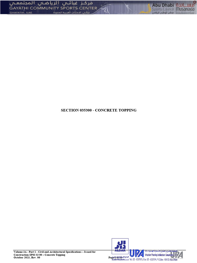 Pages From Volume 3A - Civil & Arch Specs - Part 1 of 4-2 | PDF ...