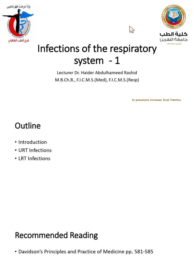 Respiratory Infections Overview and Management | PDF | Pneumonia ...