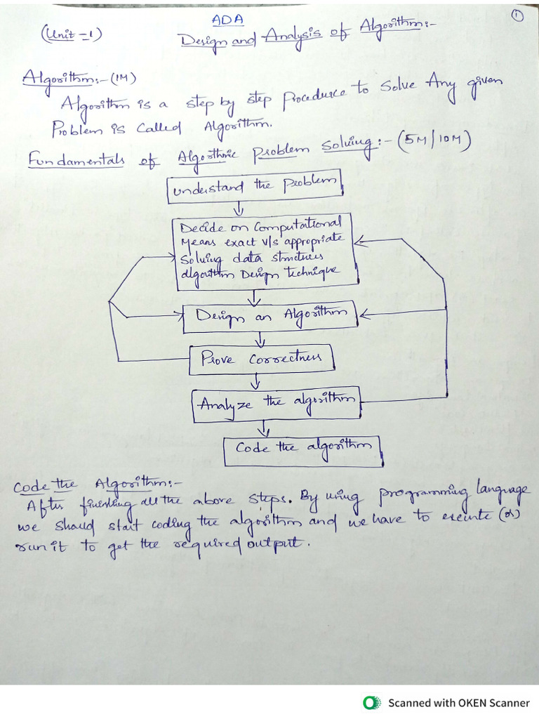 Design and Analysis of Algorithm-Notes | PDF