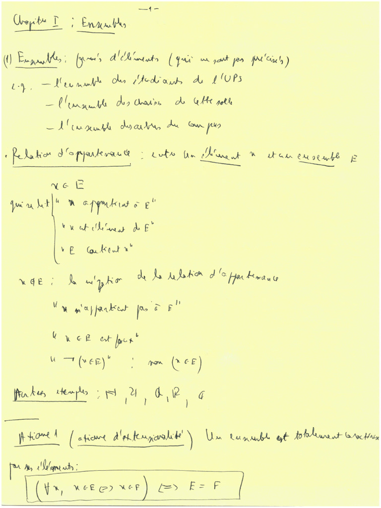 01 - Theorie Des Ensembles | PDF