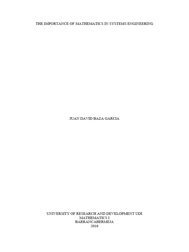 The Importance of Mathematics in Systems Engineering | Download Free ...