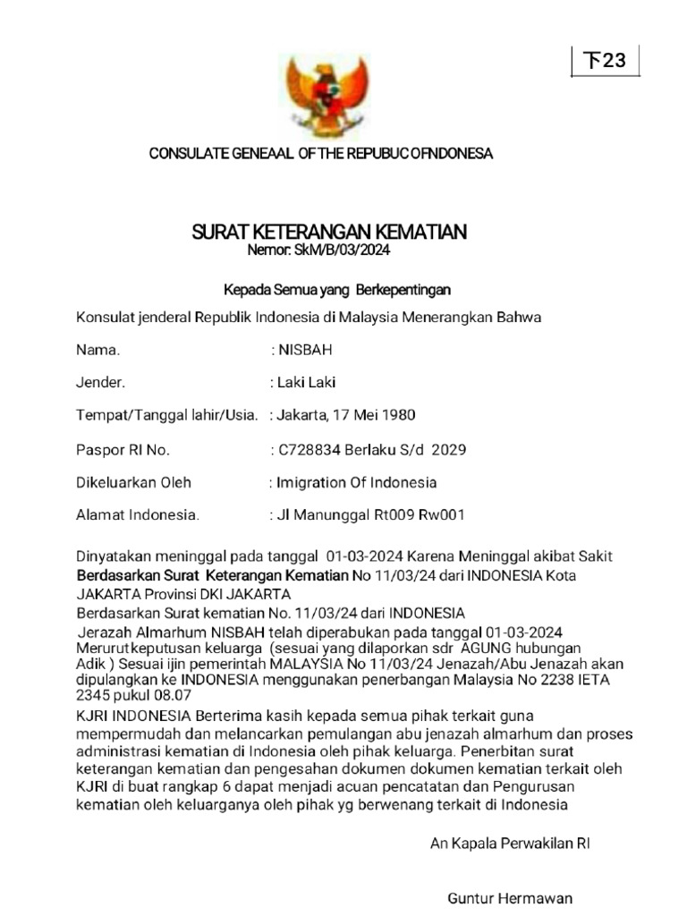 AKTA KEMATIAN LN | PDF