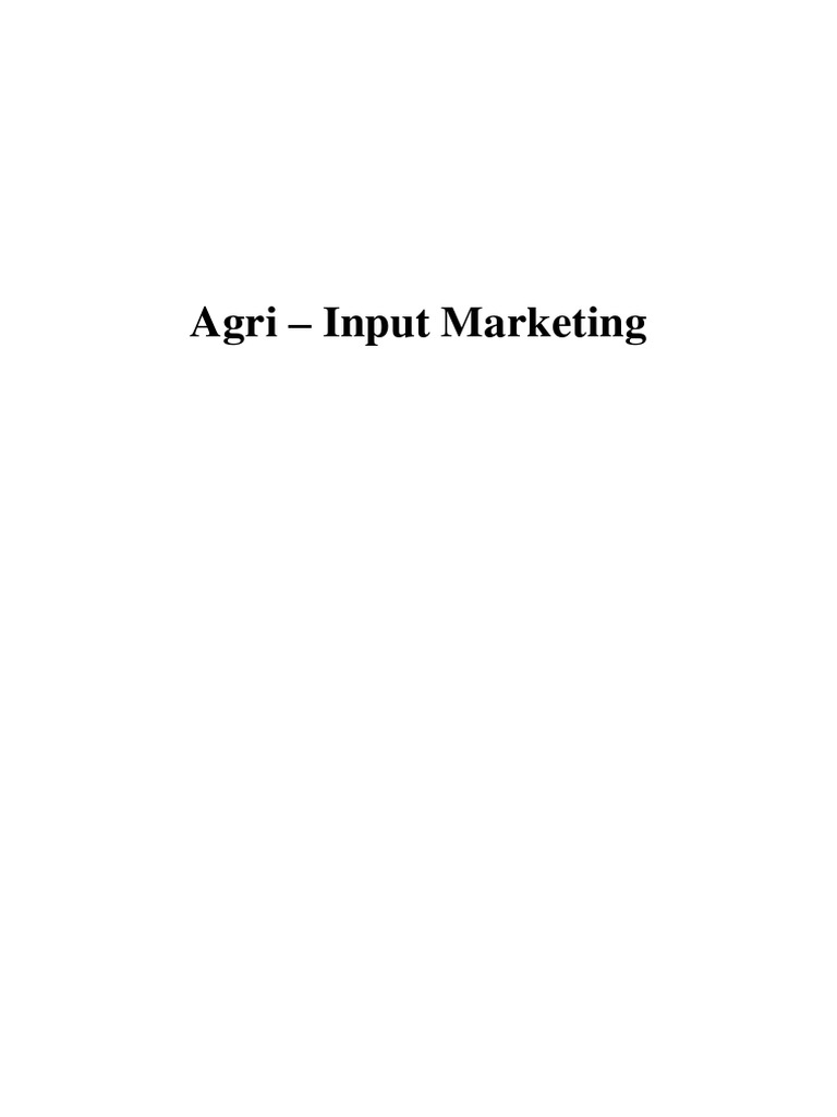 Agri Input Marketing 3 | PDF | Fertilizer | Seed