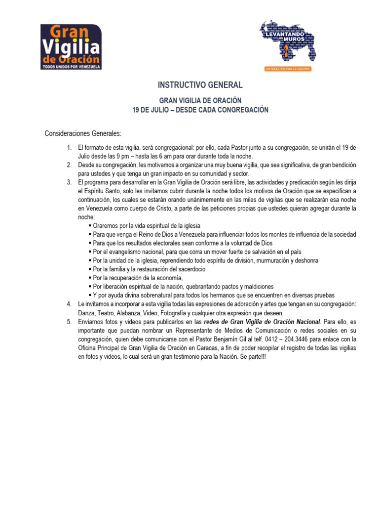 Instructivo para Realizar La Gvo 2024 | PDF | Oración | Teología