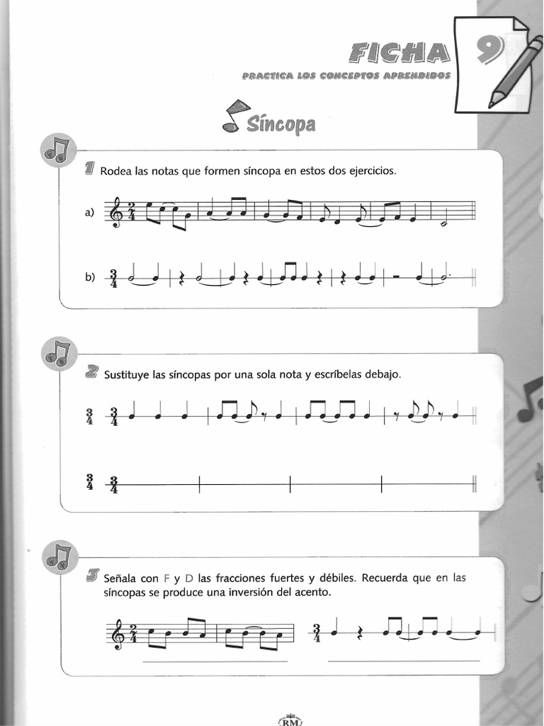 Ejercicios síncopa | PDF