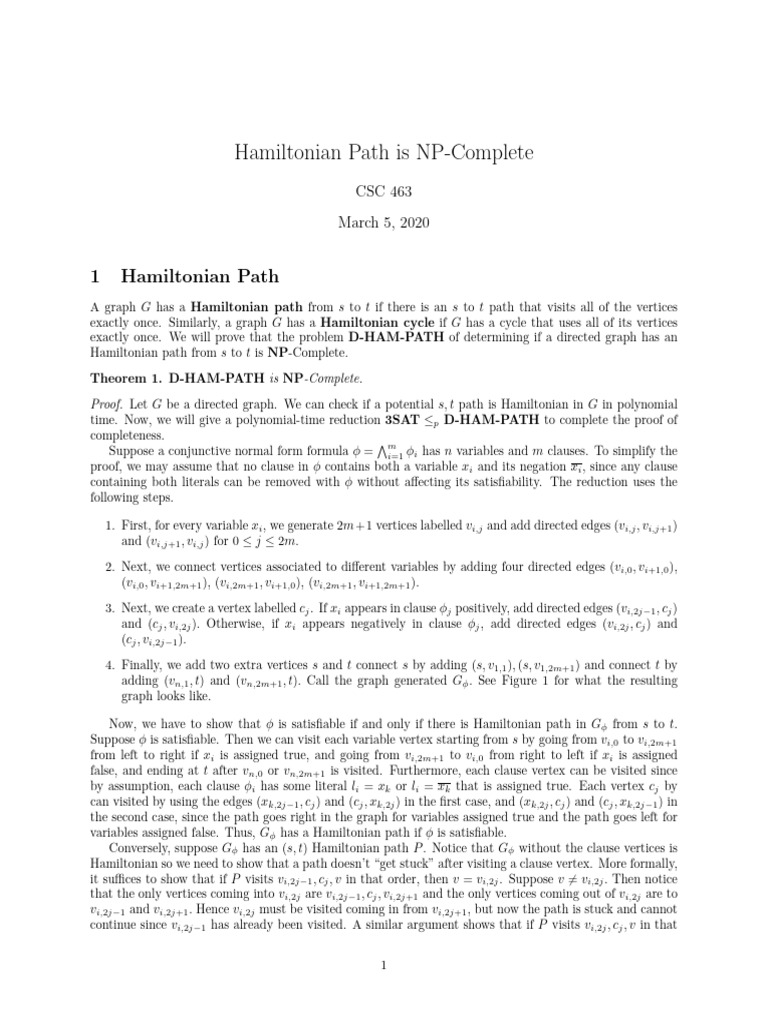 Ham Path Notes | PDF | Graph Theory | Mathematical Relations