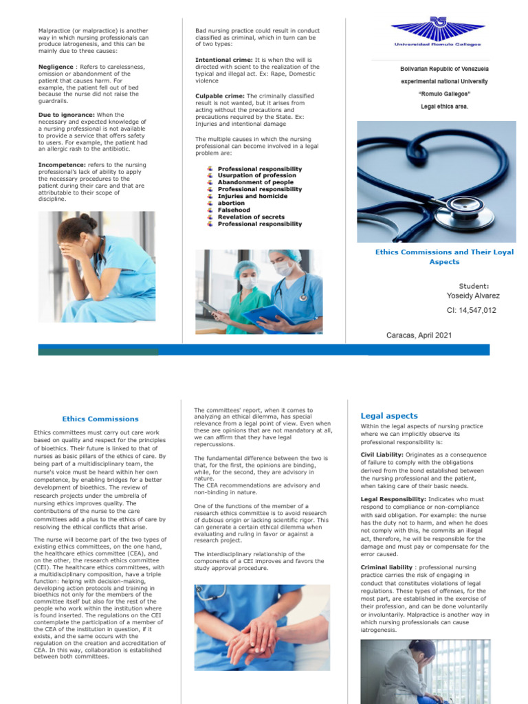 Legal Ethics Triptych | PDF | Nursing | Bioethics