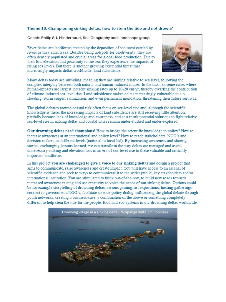 Theme 10. Championing Sinking Deltas | PDF | Sea Level Rise | River Delta