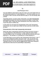 Transposing Instruments Chart | PDF