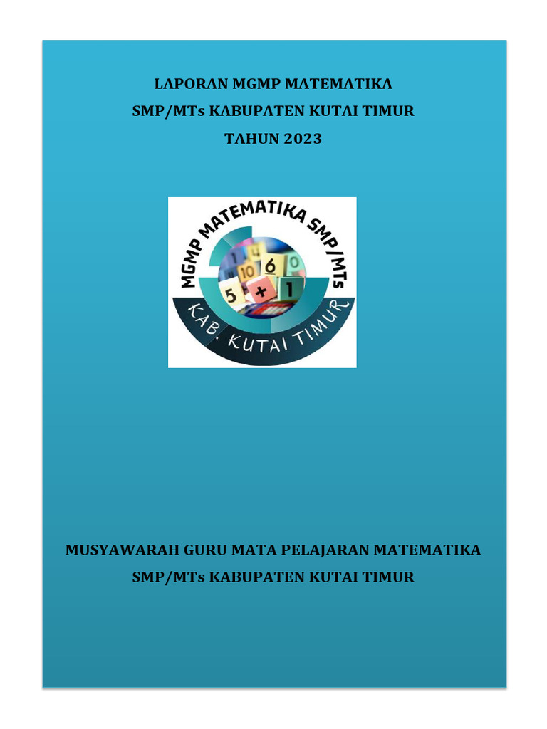 Laporan MGMP Tahun 2023 | PDF