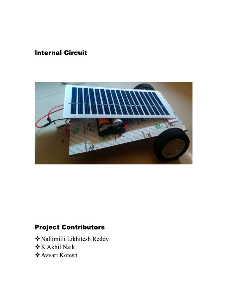 Solar Powered Electric Vehicle | PDF