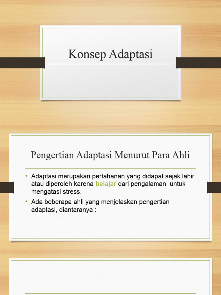 Konsep Adaptasi | PDF | Sains & Matematika
