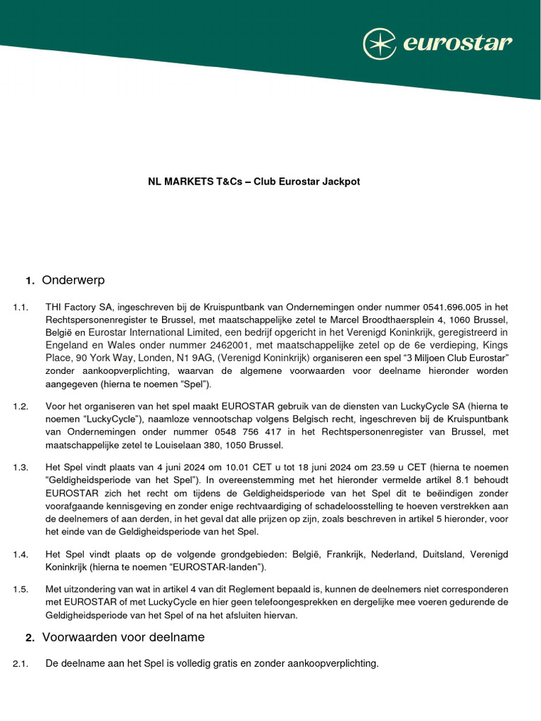 NL - T Cs DEF 290524 313 | PDF