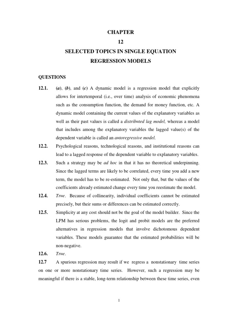 Solutions To Ch12 Blanchard | PDF | Logistic Regression | Regression Analysis