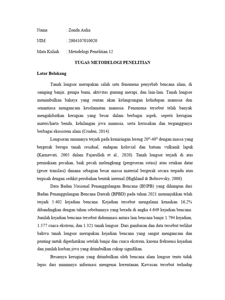 Tugas Metopen | PDF | Sains & Matematika